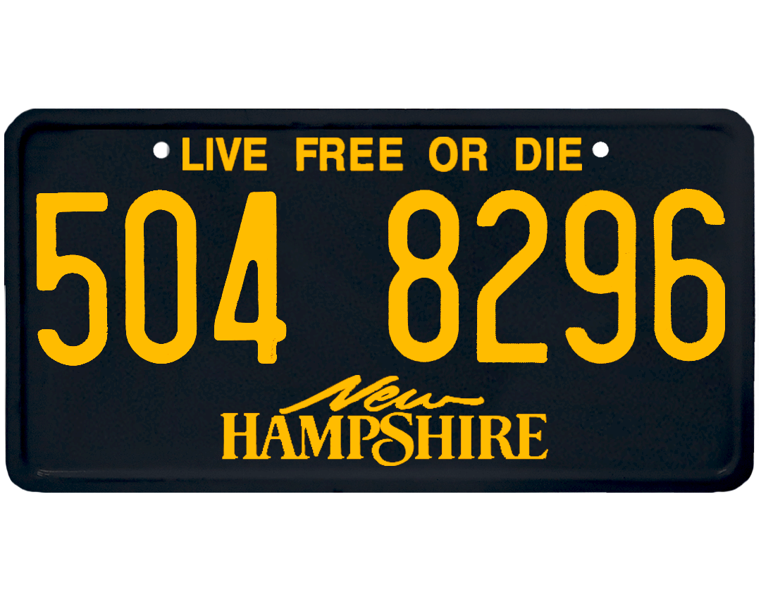 New Hampshire License Plate Wrap Kit – PlateWraps