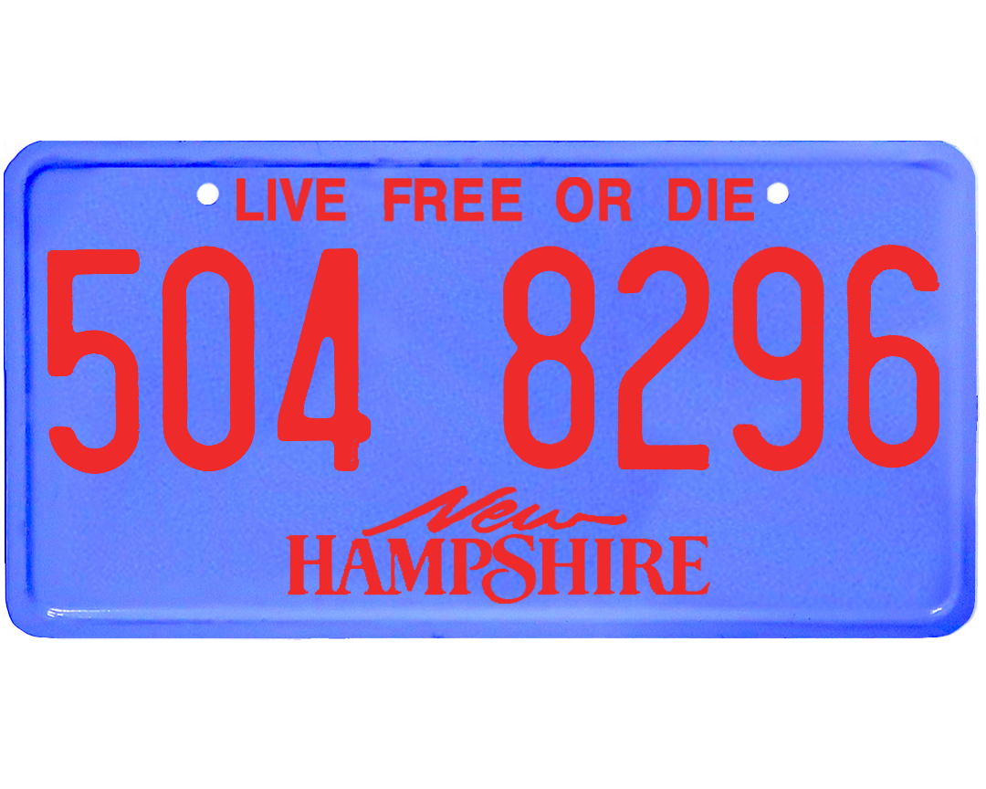 New Hampshire License Plate Wrap Kit – PlateWraps