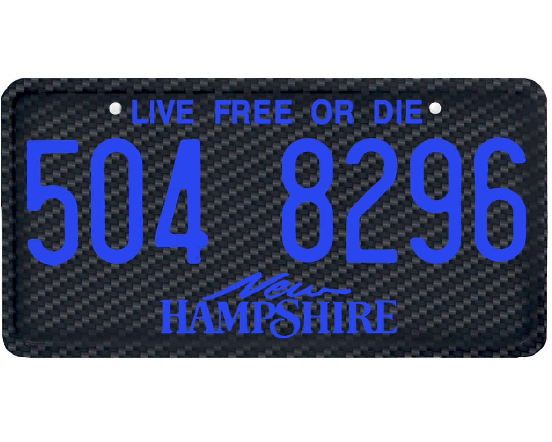 New Hampshire License Plate Wrap Kit – PlateWraps