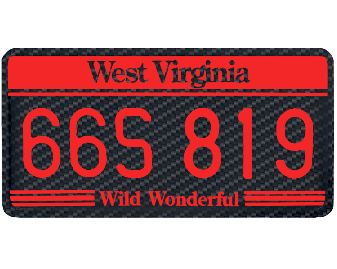 West Virginia License Plate Wrap Kit – PlateWraps