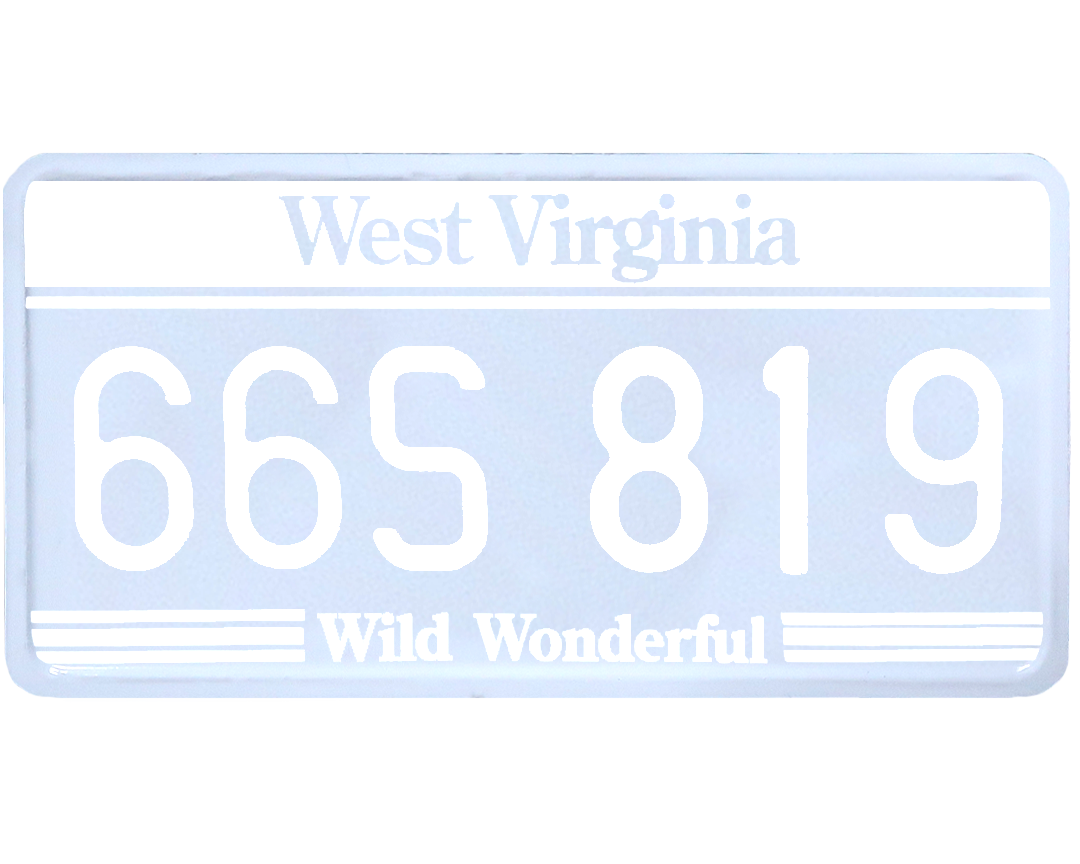 West Virginia License Plate Wrap Kit – PlateWraps